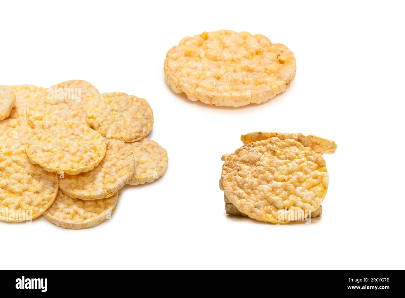 Rice wafer isolated on white background Stock Photo - Alamy