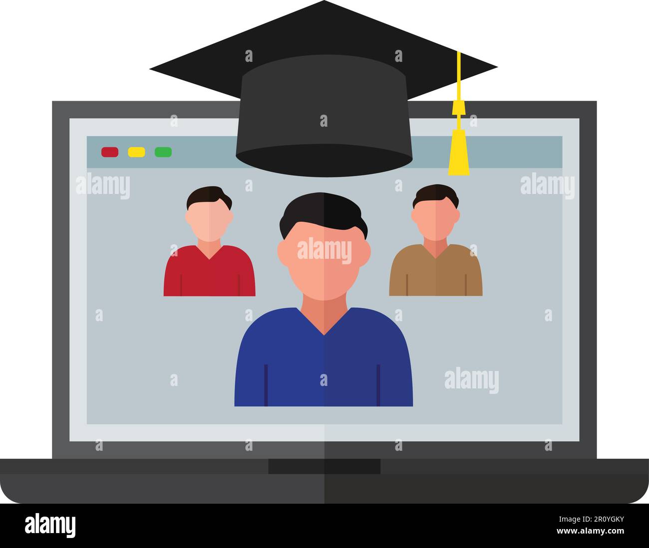 E-Learning icon vector image. Suitable for mobile apps, web apps and ...