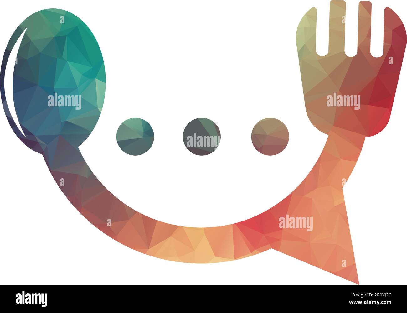 Chat logo form food restaurant icon vector design template food chat ...