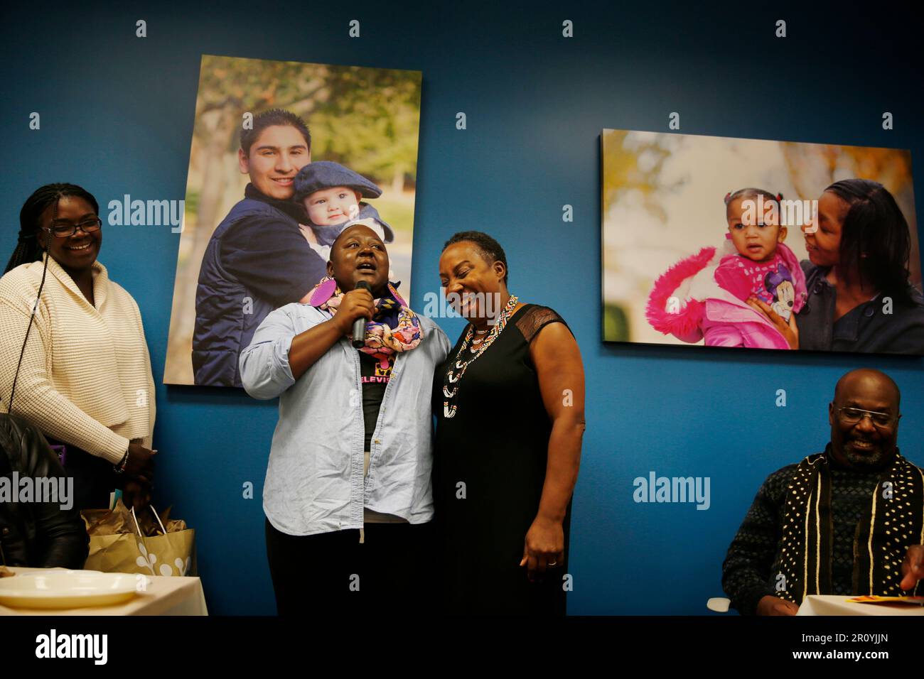 Maya Jefferies (second from left), who became a client when she was ...
