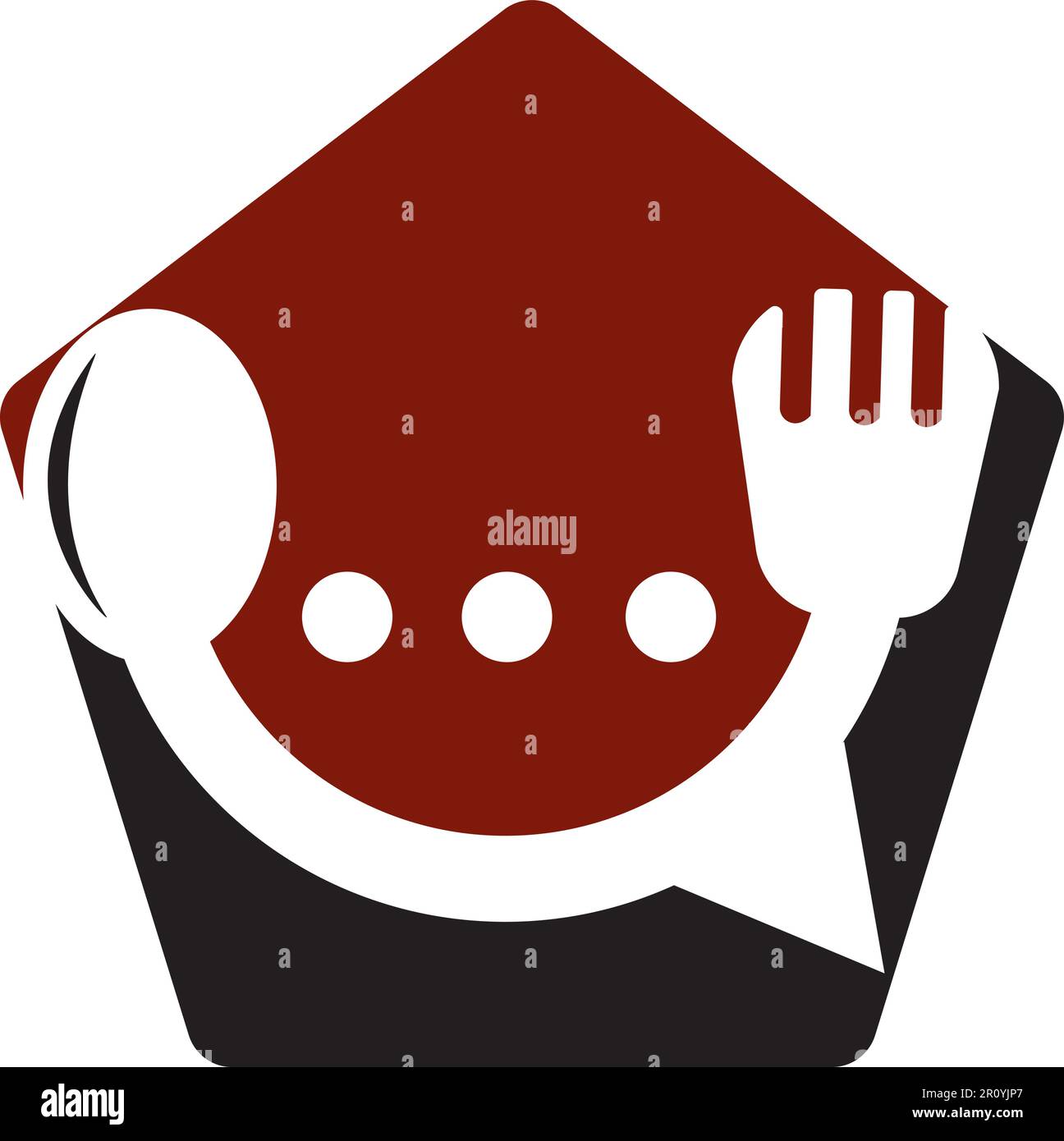 Chat logo form food restaurant icon vector design template food chat ...