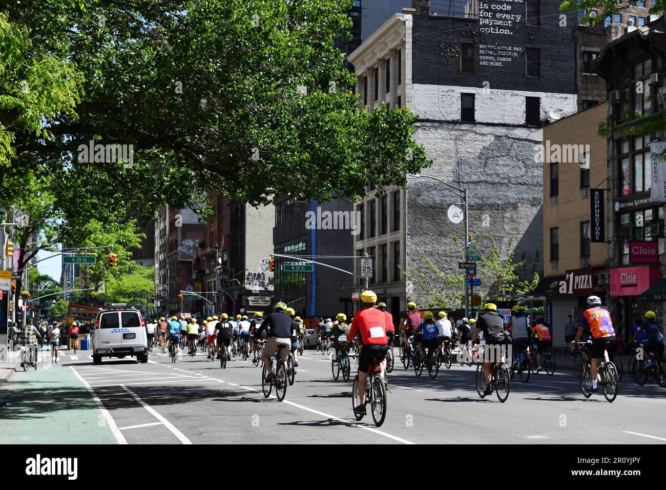 Five Boro Bike Tour in NYC - Street Scene New York City - USA Stock Photo - Alamy