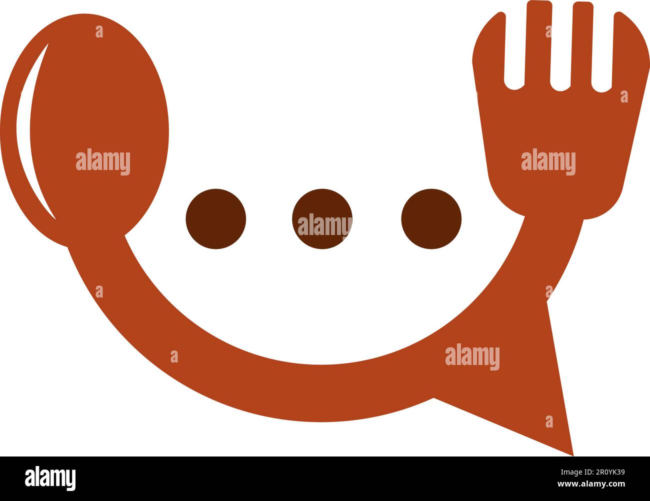 Chat logo form food restaurant icon vector design template food chat ...