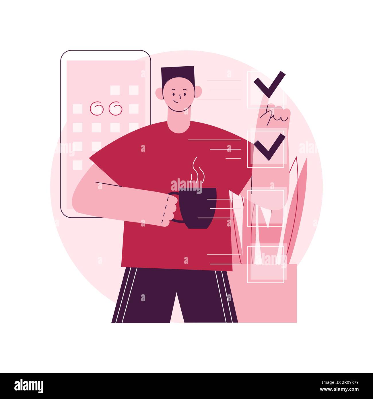 Set up daily schedule abstract concept vector illustration. Quarantine ... Set up daily schedule abstract concept vector illustration. Quarantine ...