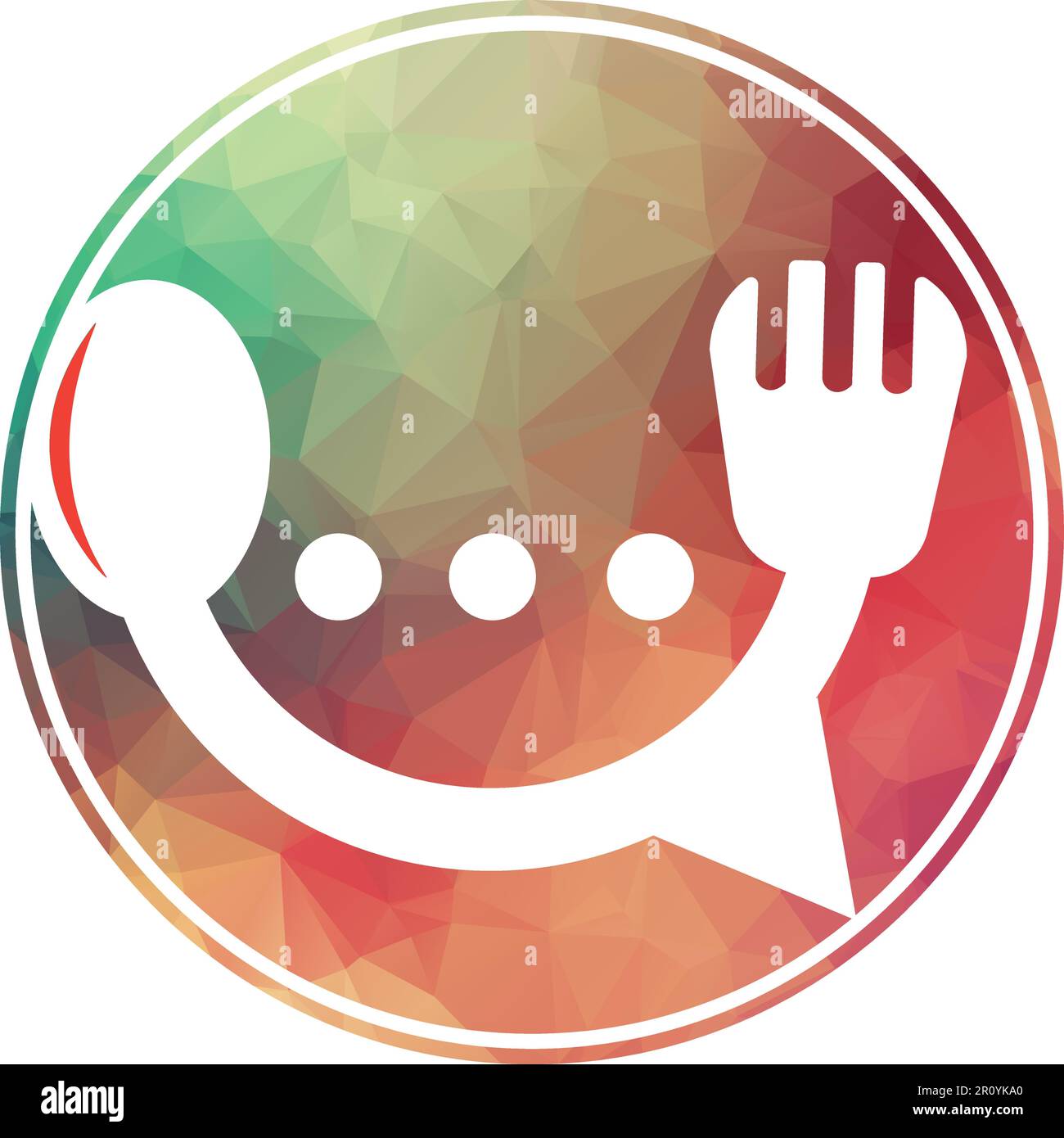 Chat logo form food restaurant icon vector design template food chat ...