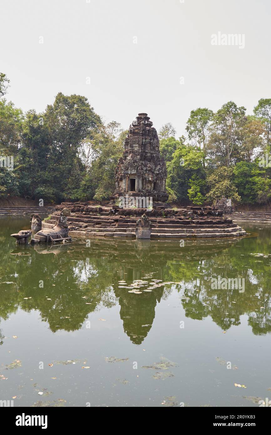 Neak Pean in Angkor, Cambodia, Built as Jayavarman VII as a Healing ...
