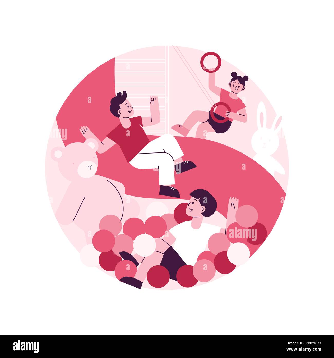 Playroom for kids abstract concept vector illustration. Playing space ...
