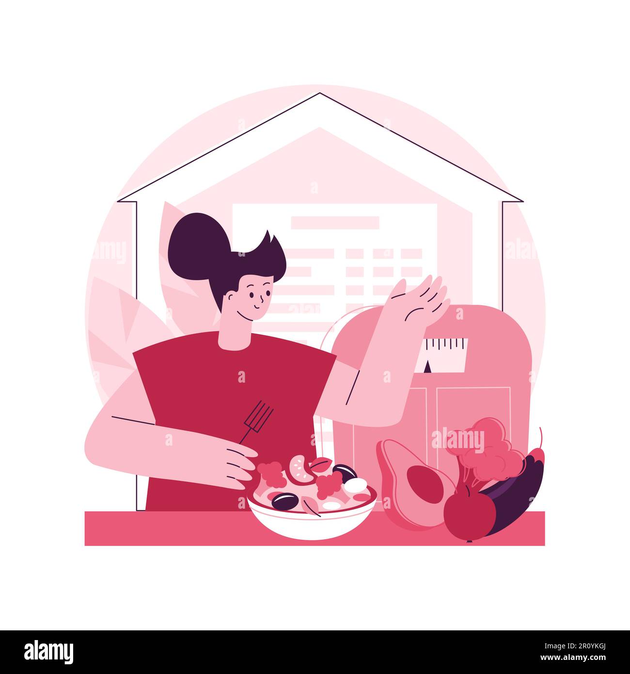 Keep a healthy diet abstract concept vector illustration. Self ...