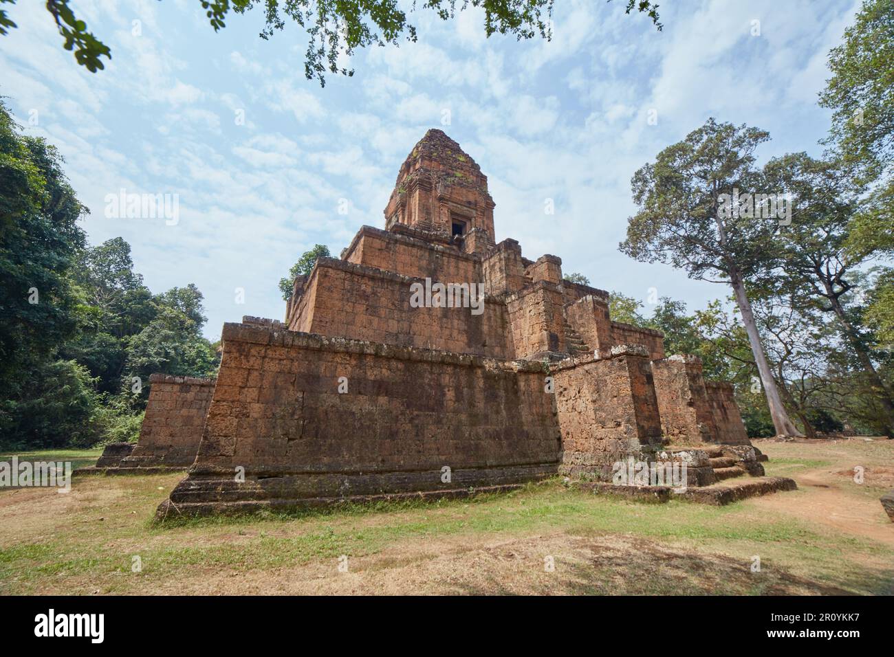 The Unique Baksei Chamkrong Pyramid Temple in Angkor, Cambodia, Outside ...