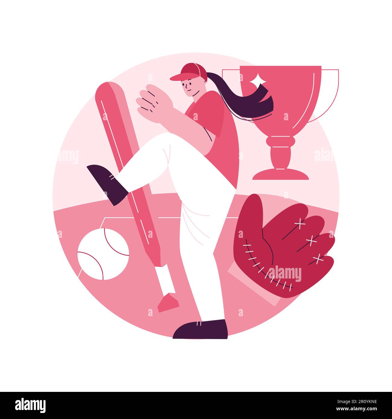 Baseball abstract concept vector illustration. Sport game, professional ...