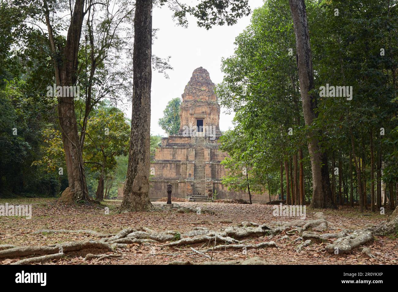 The Unique Baksei Chamkrong Pyramid Temple in Angkor, Cambodia, Outside ...
