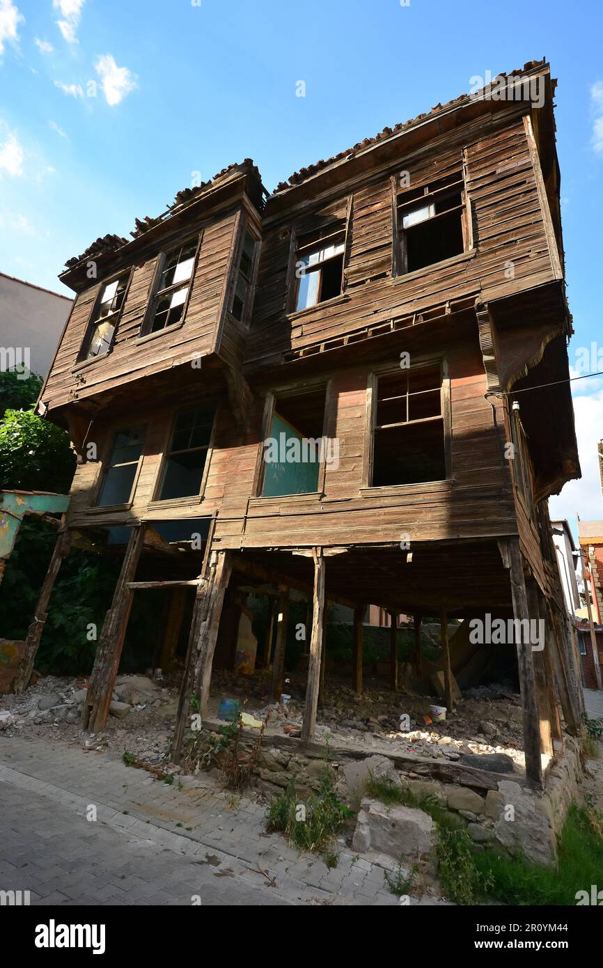 Historic Ottoman wooden houses, Tekirdağ, East Thrace region, Trakya ...