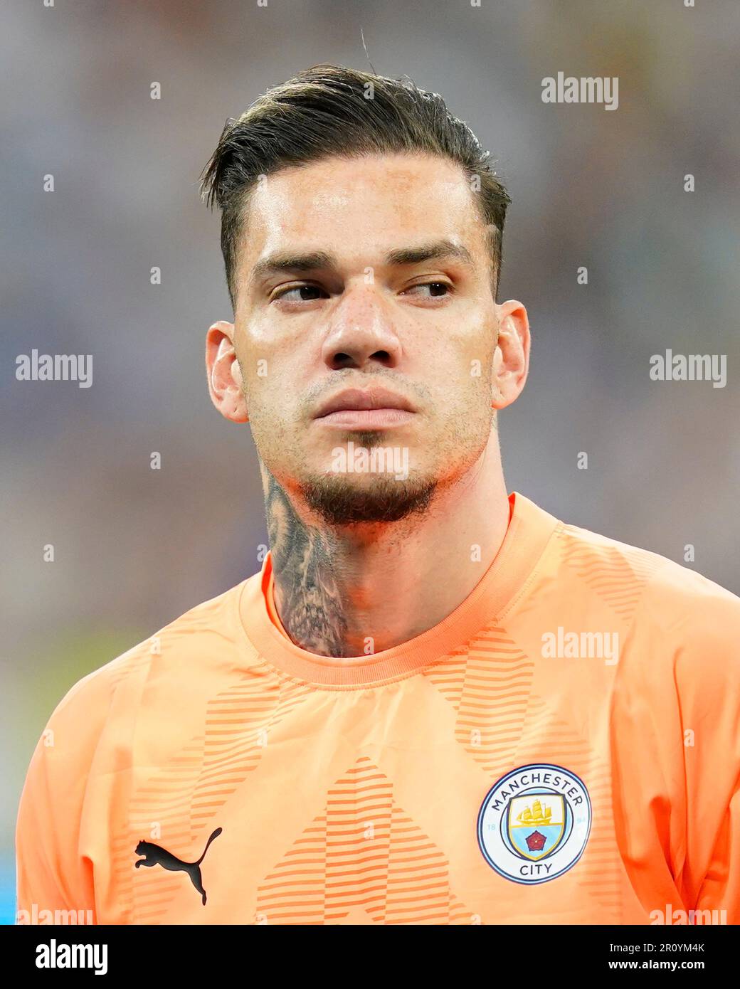 Madrid, Spain. May 9, 2023, Ederson of Manchester City during the La ...
