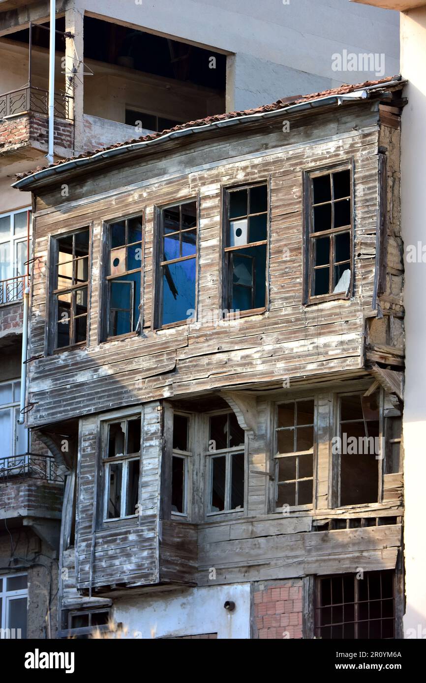 Historic Ottoman wooden houses, Tekirdağ, East Thrace region, Trakya ...