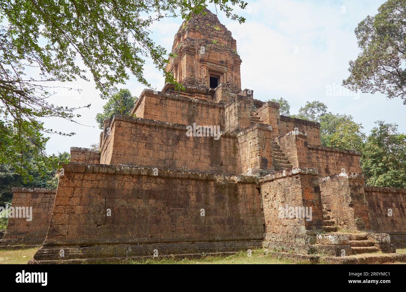 The Unique Baksei Chamkrong Pyramid Temple in Angkor, Cambodia, Outside ...