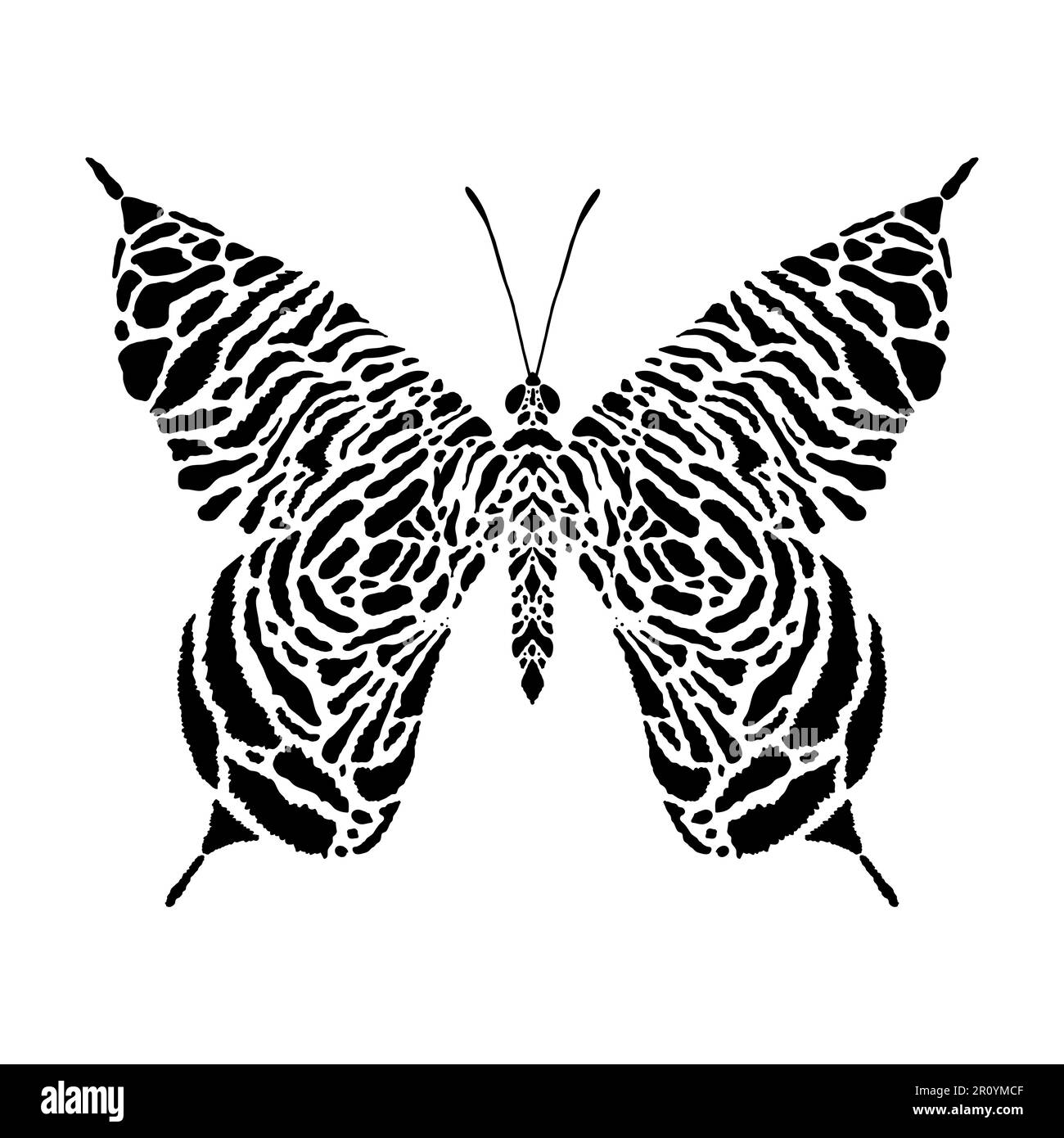Spotted black butterfly Black and White Stock Photos & Images - Alamy