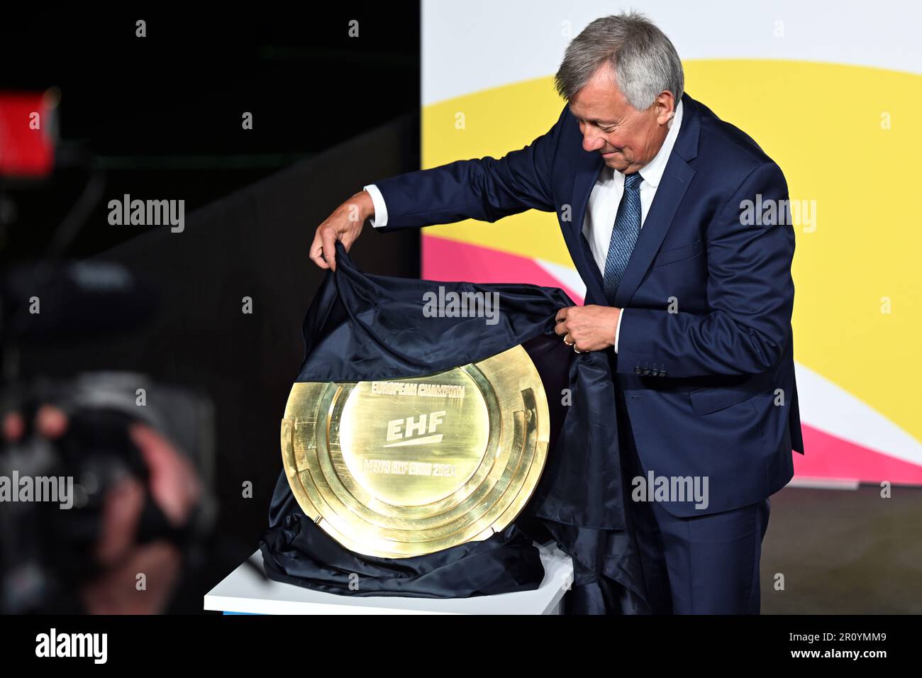 Duesseldorf, Germany. 10th May, 2023. Michael Wiederer, EHF President ...