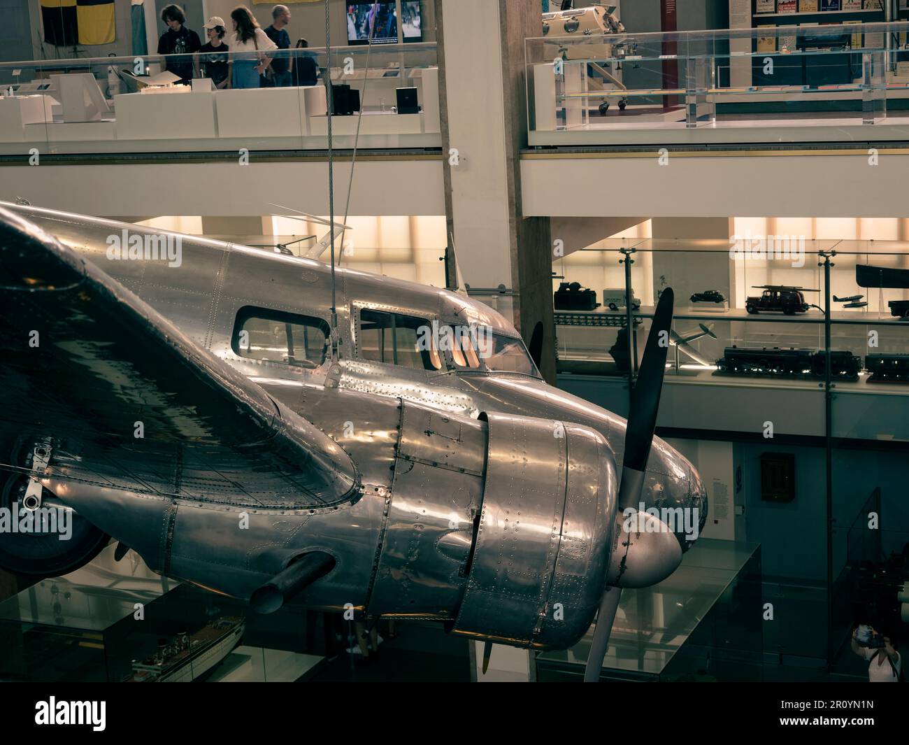 Metalic Airplane, Sciense Museum, London, England, UK, GB Stock Photo ...