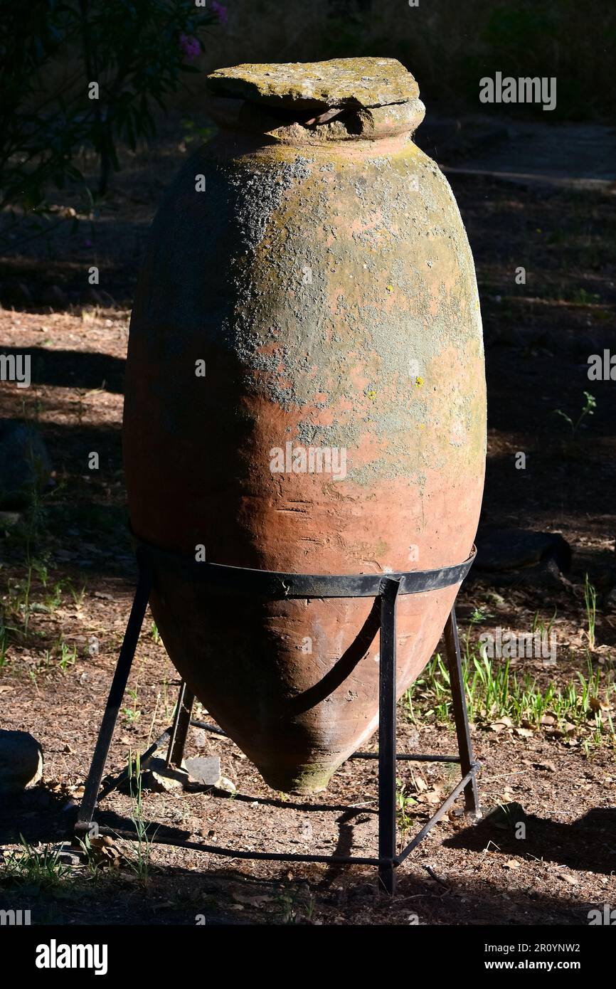 clay pot, ruins in Troy, ancient city and archaeological site located ...