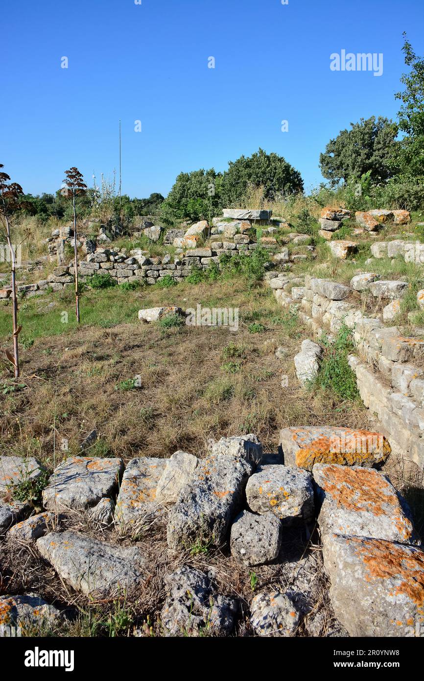Ruins in Troy, ancient city and archaeological site located at Hisarlik ...