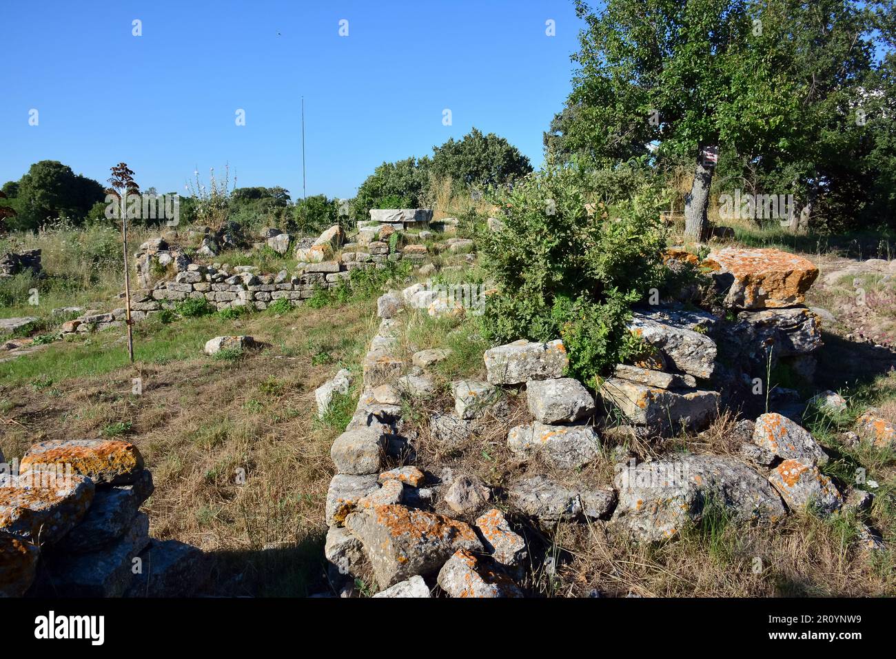 Ruins in Troy, ancient city and archaeological site located at Hisarlik ...
