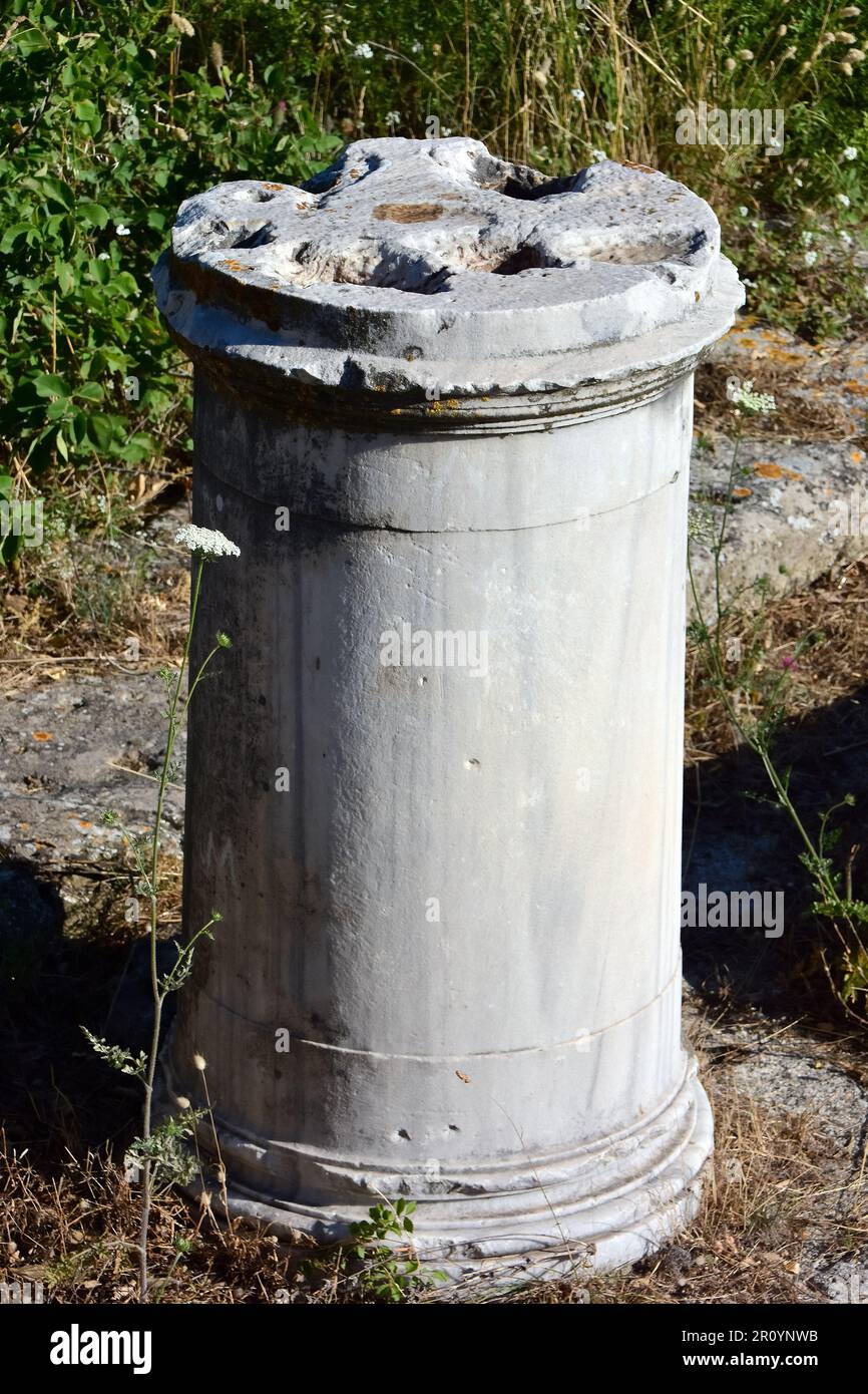 Ruins in Troy, ancient city and archaeological site located at Hisarlik ...
