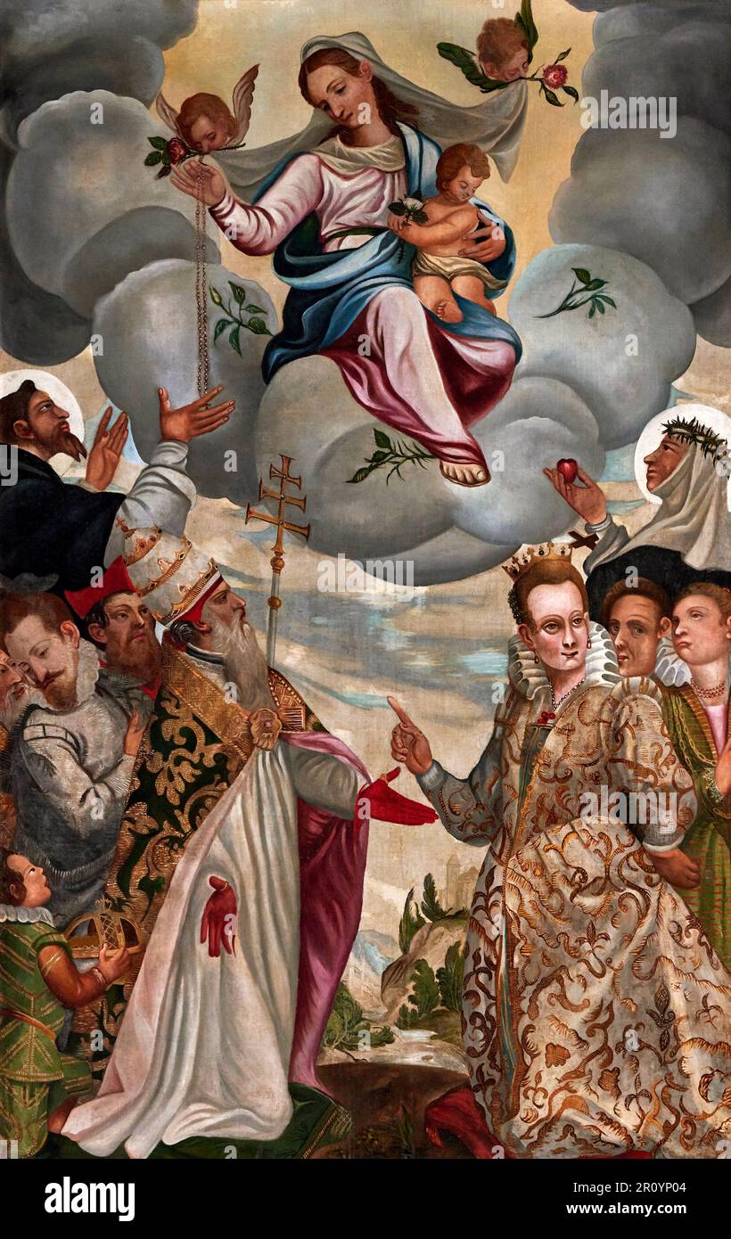 Madonna col Bambino in gloria con S. Domenico, S. Caterina da Siena e ...