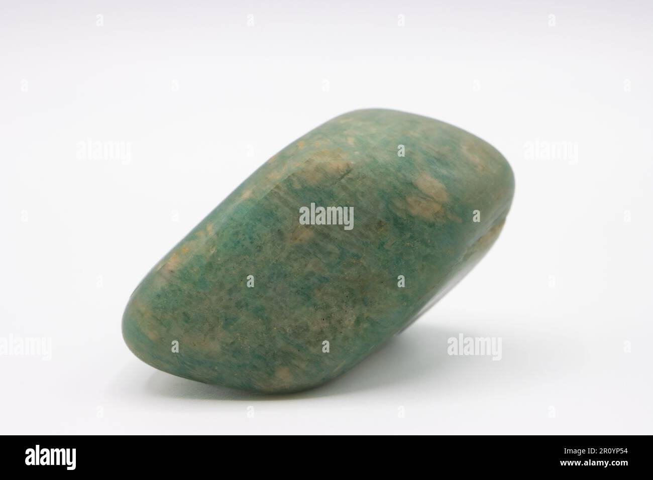 Amazonite stone isolated on white background Stock Photo - Alamy