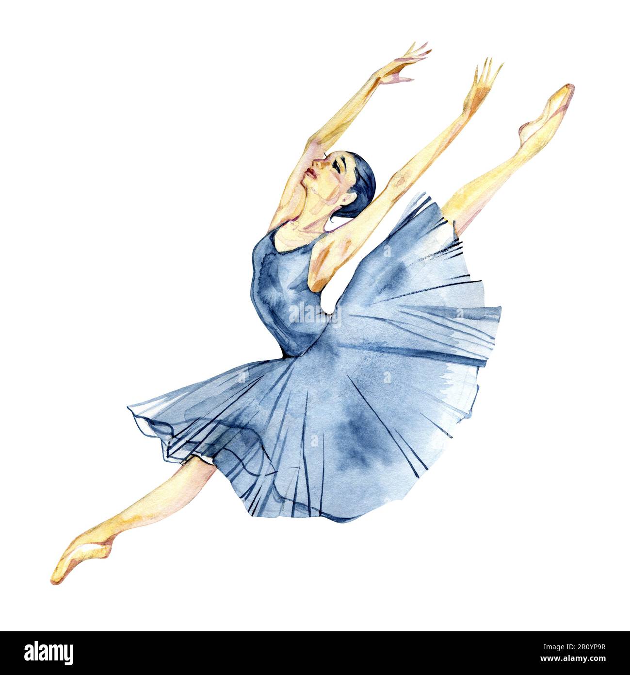 Ballet Dancer Watercolor Painting