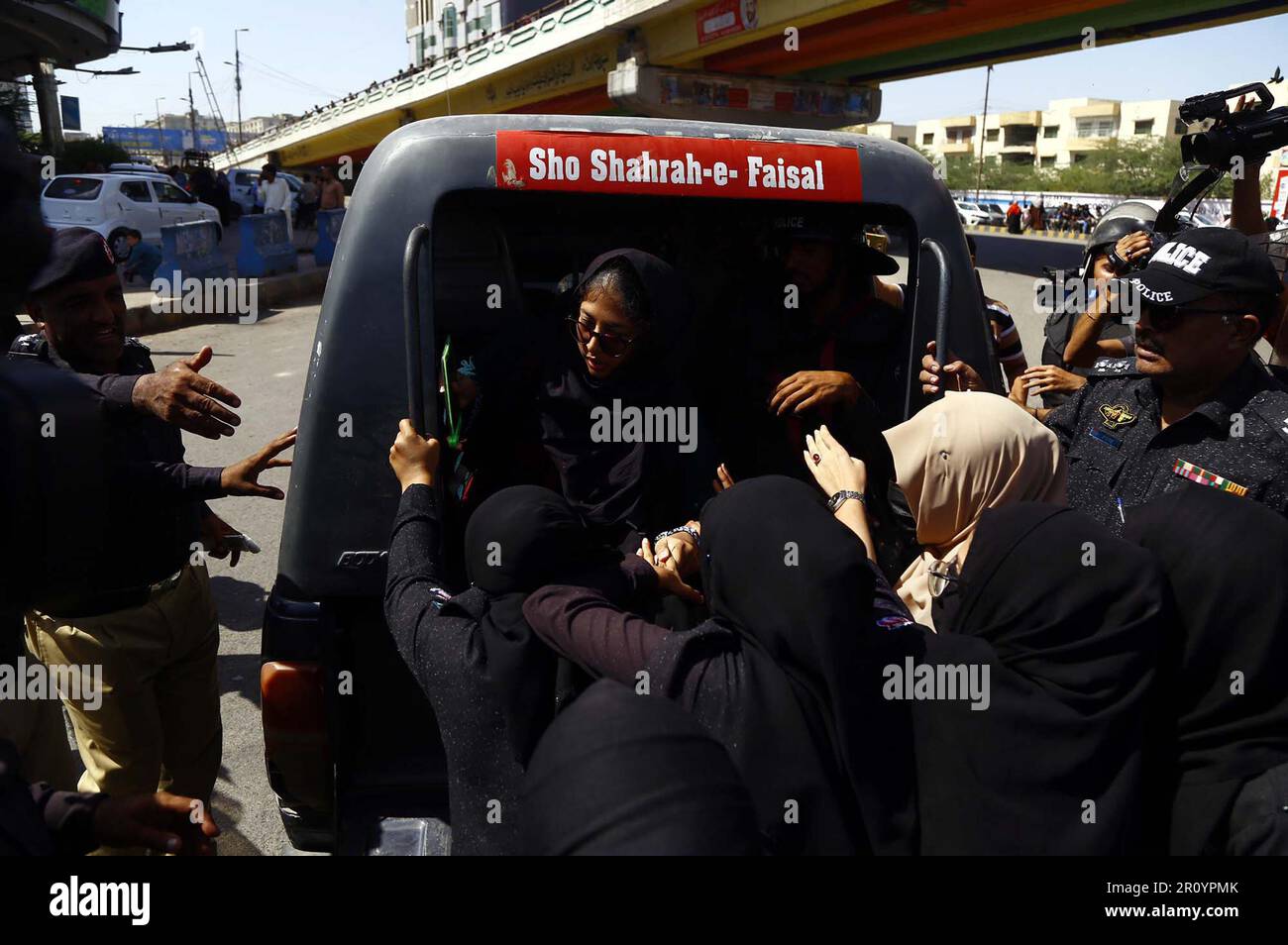 Abbottabad, Pakistan, May 10, 2023. Police officials restore baton ...