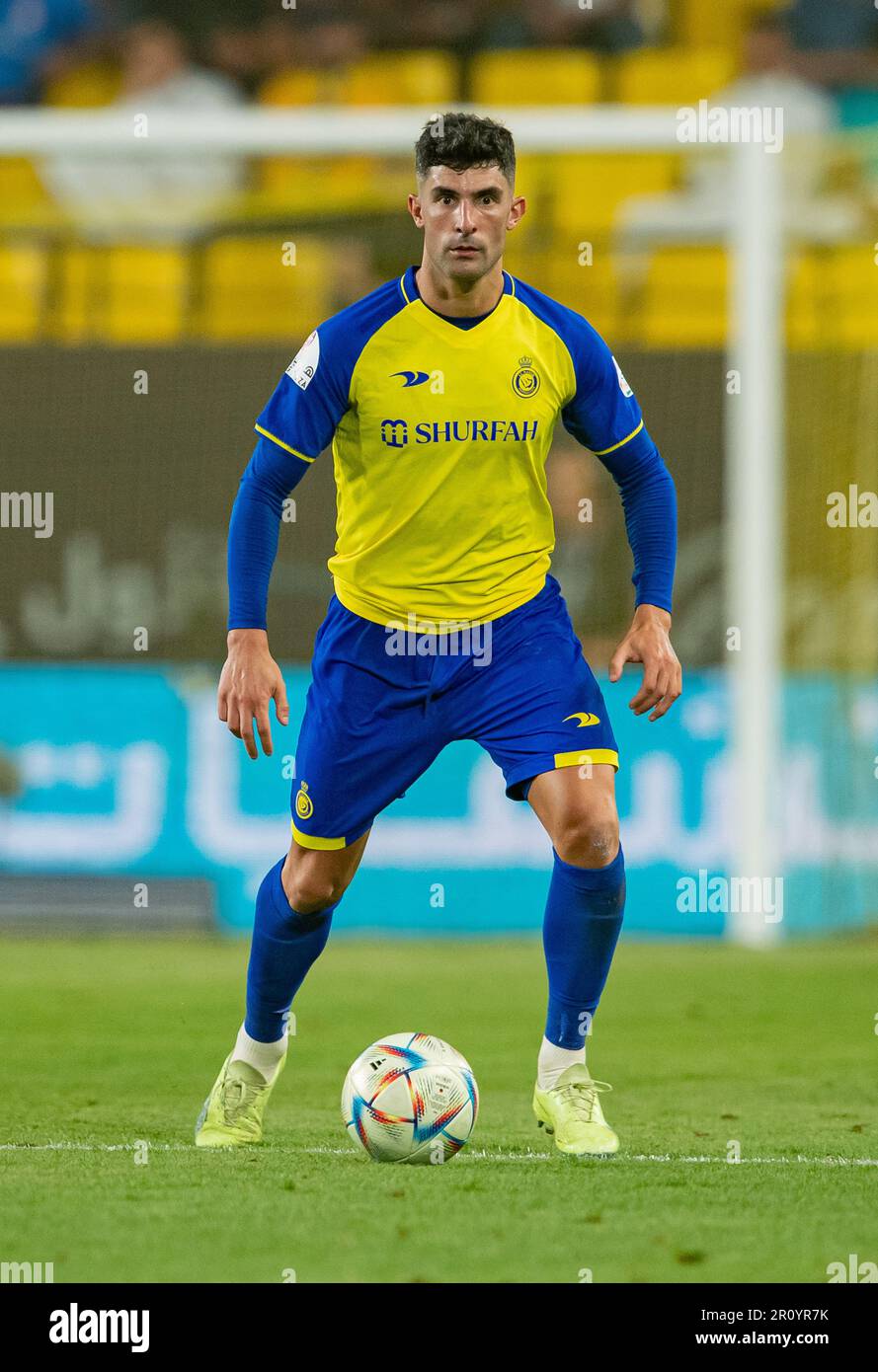 Alvaro Gonzalez Soberon of Al-Nassr FC in action against Al-Raed FC ...