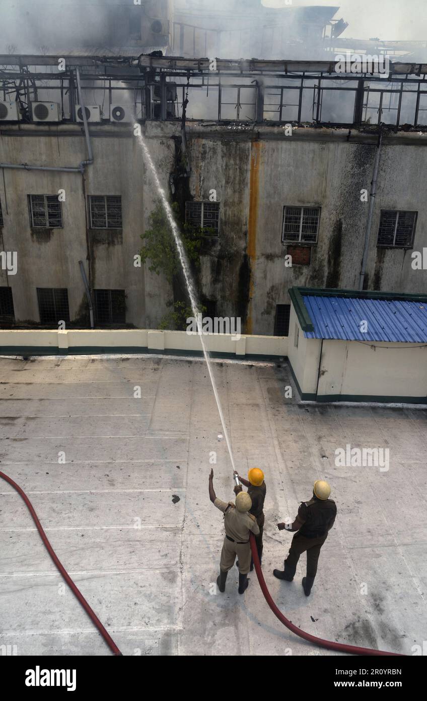 Kolkata, India: May 10, 2023, Firefighters from the Indian Fire Brigade ...