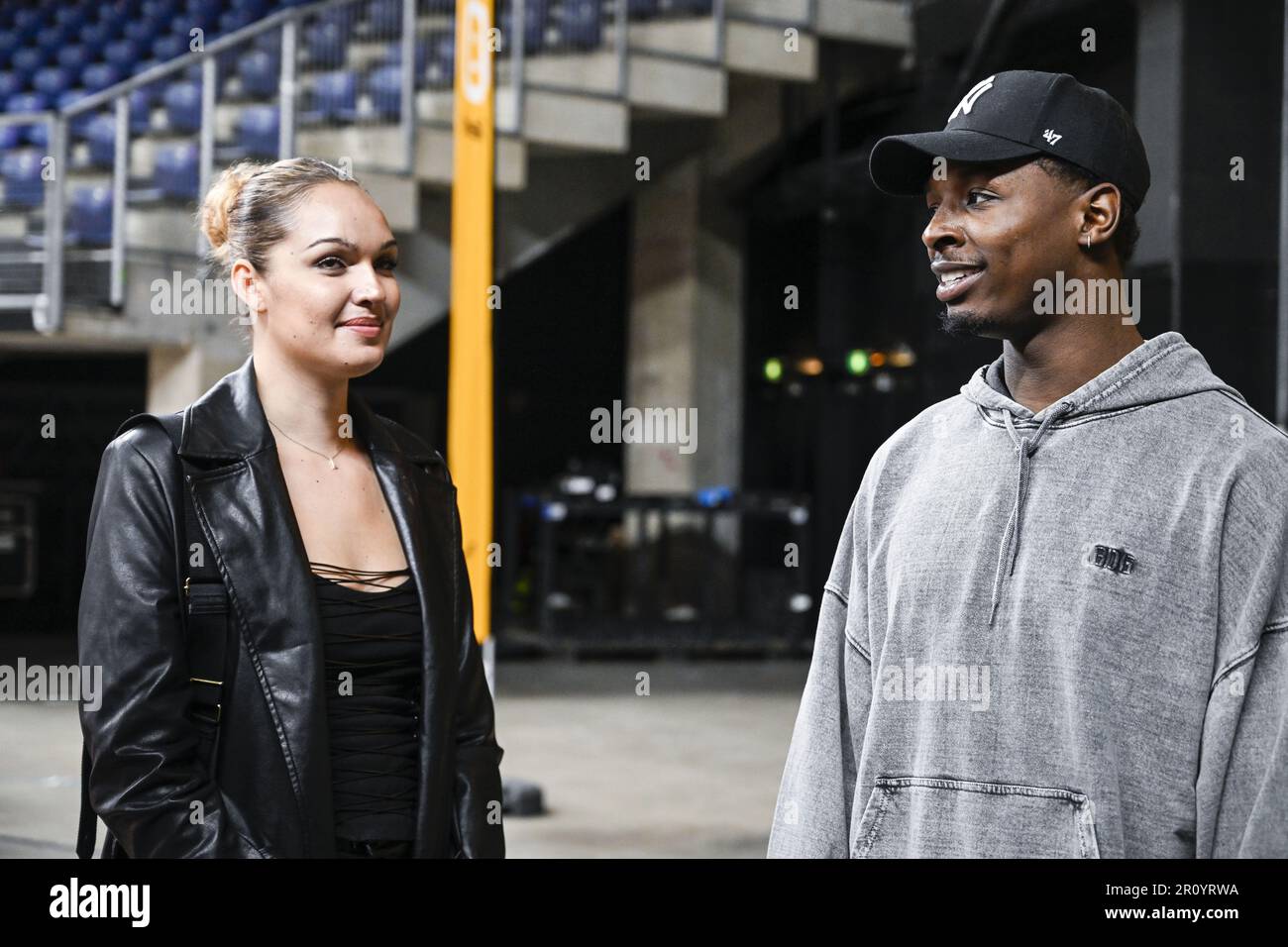 Antwerp, Belgium. 10th May, 2023. Former Antwerp Giants player and now ...