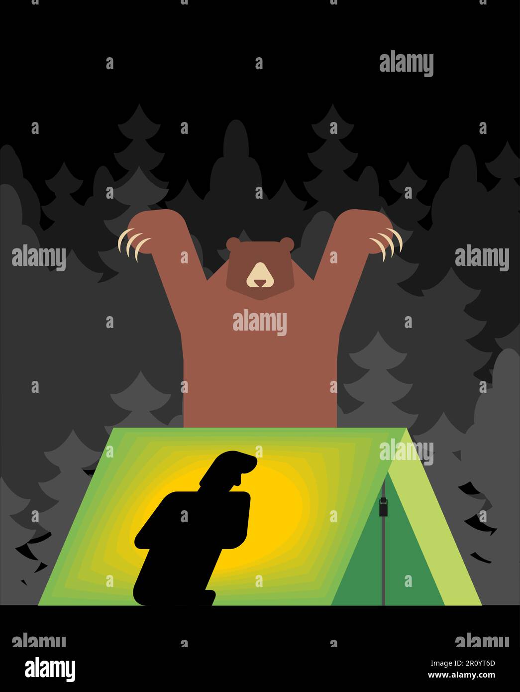 Grizzly bear angry cartoon hi-res stock photography and images - Alamy