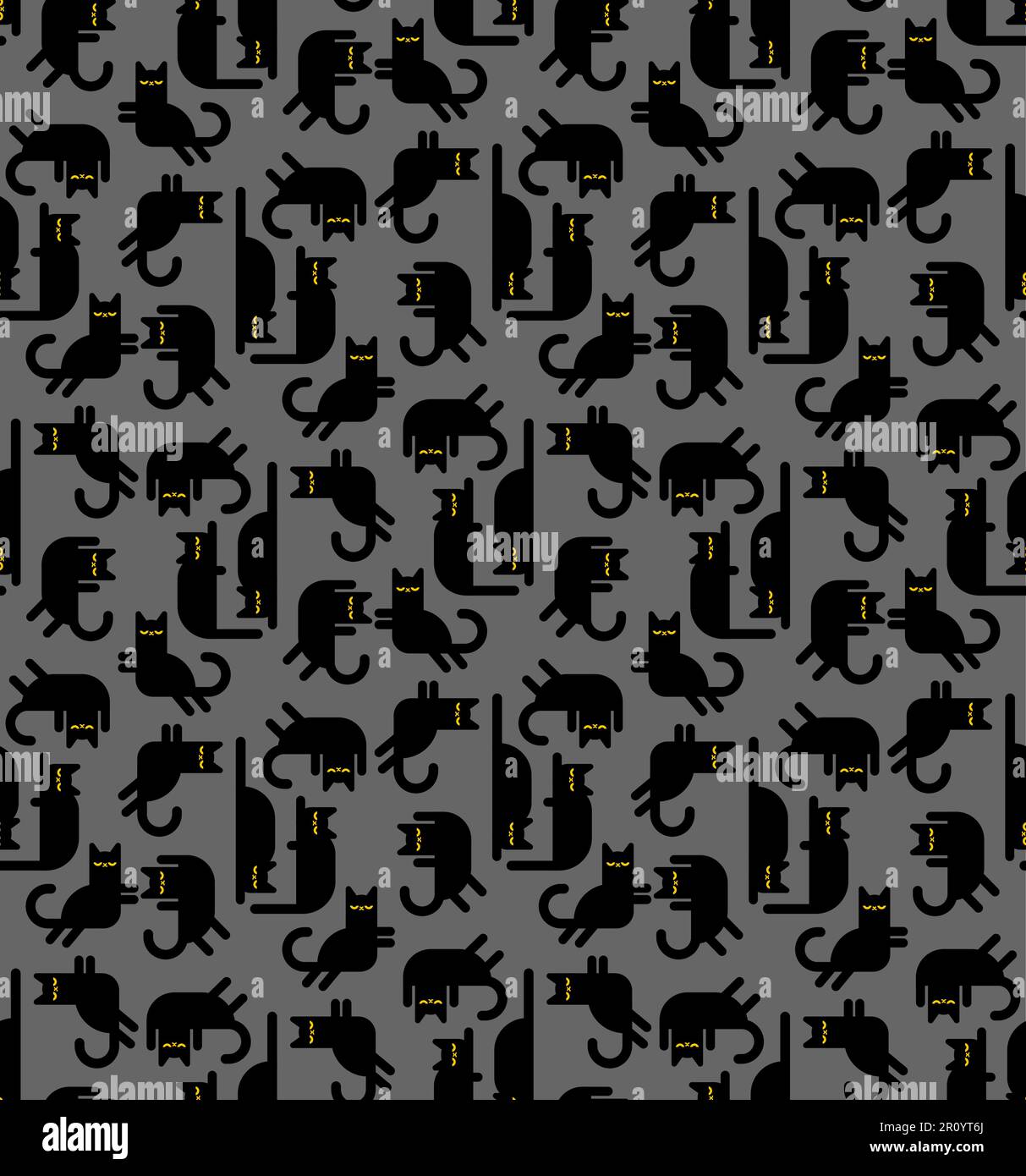 Black cat pattern seamless. pat background. Baby fabric texture Stock ...