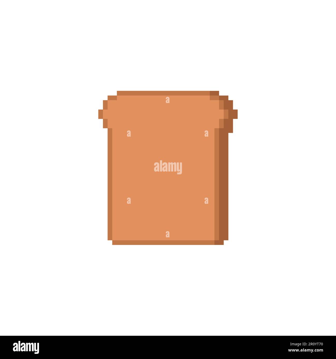 Piece of bread pixel art. 8 bit pixelated food Vector illustration Stock Vector Image & Art - Alamy