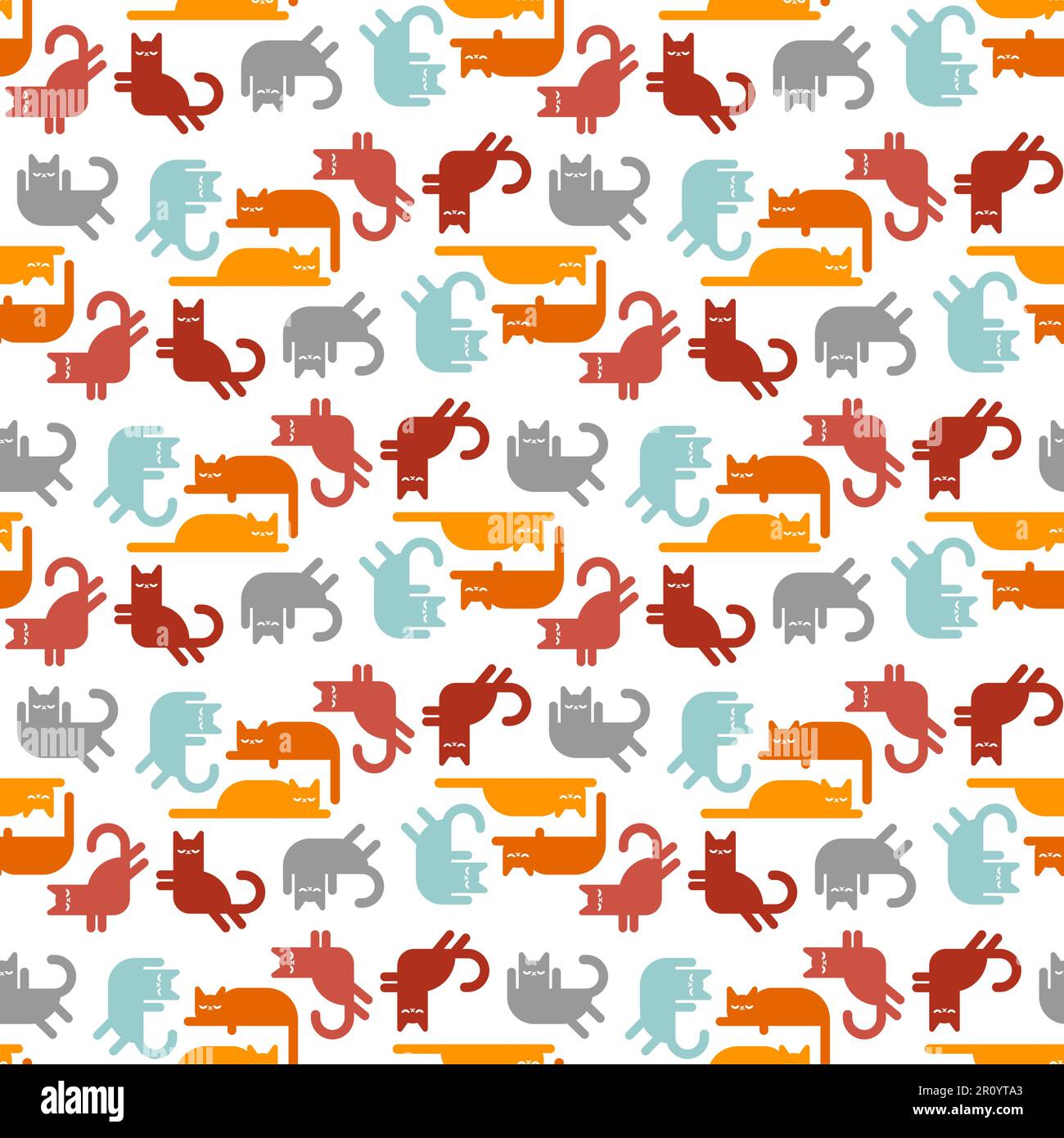 Cat pattern seamless. pat background. Baby fabric texture Stock Vector ...
