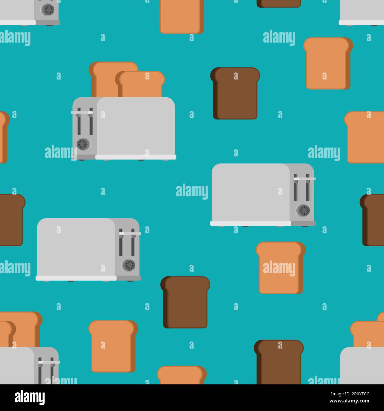 Toaster and bread pattern seamless. food background Stock Vector Image ...