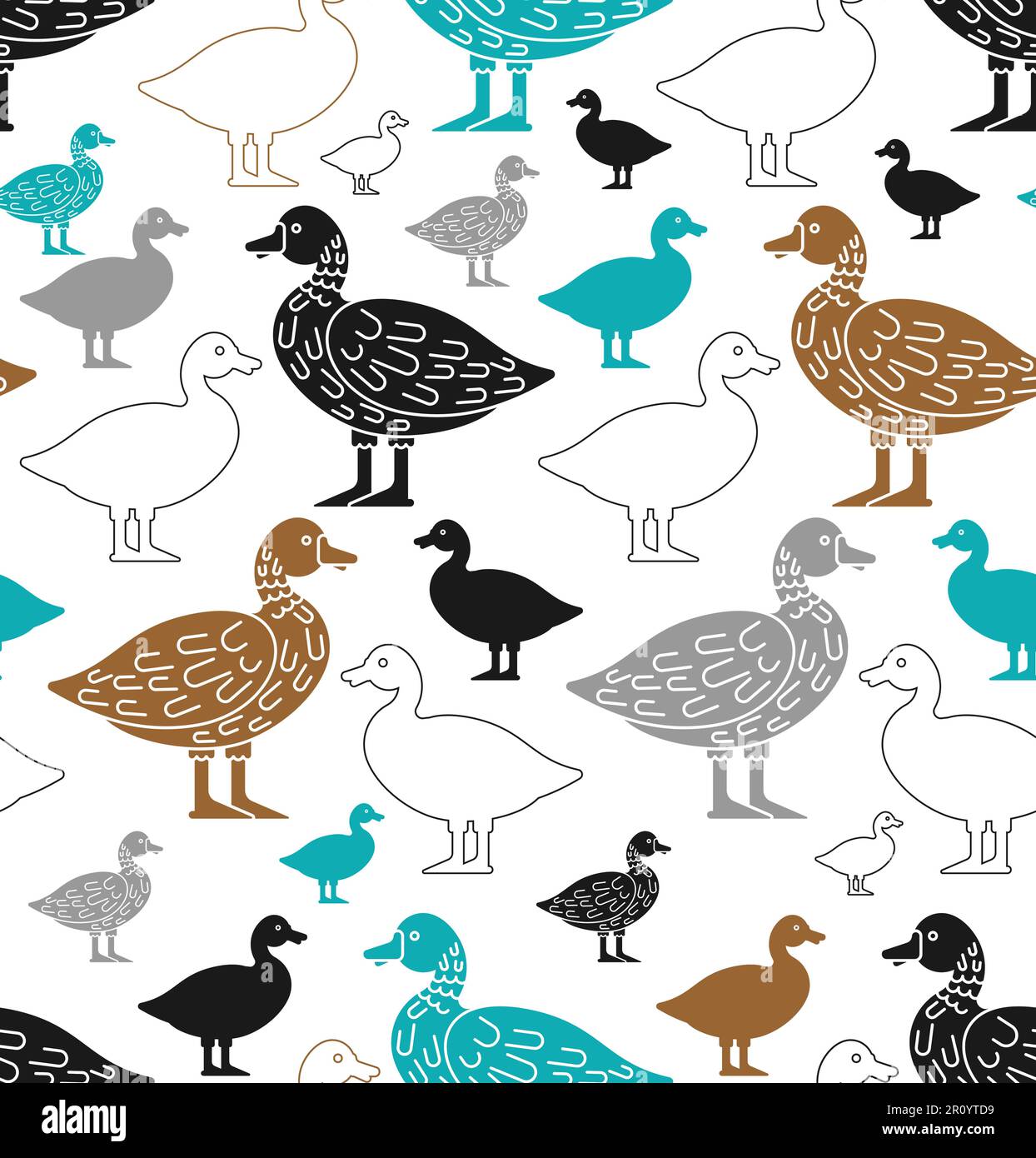 Duck pattern seamless. Drake background. Baby fabric texture Stock ...