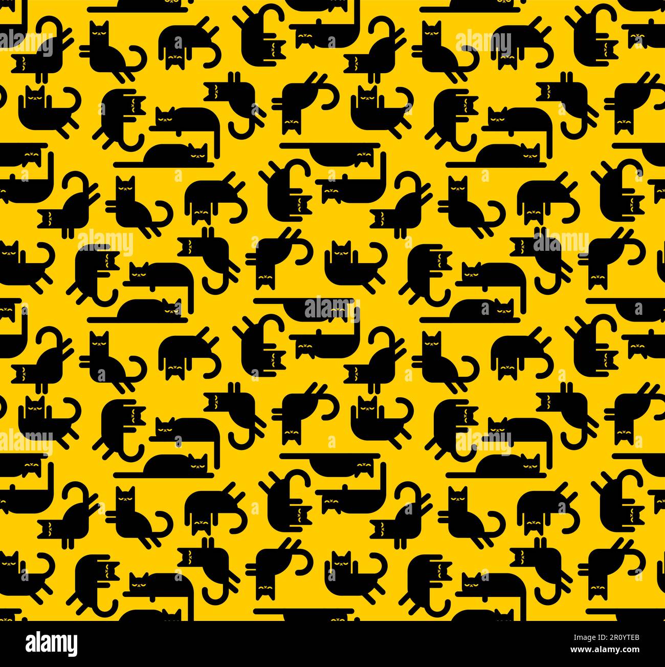 Black cat pattern seamless. pat background. Baby fabric texture Stock ...