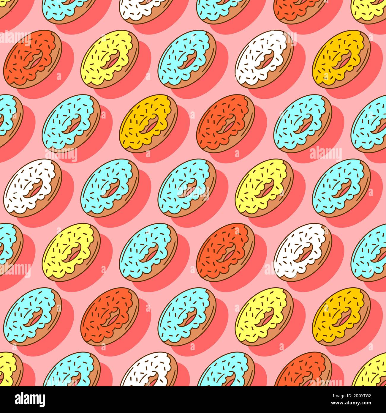 Donut pattern seamless. food Sweetness background. Baby fabric texture ...