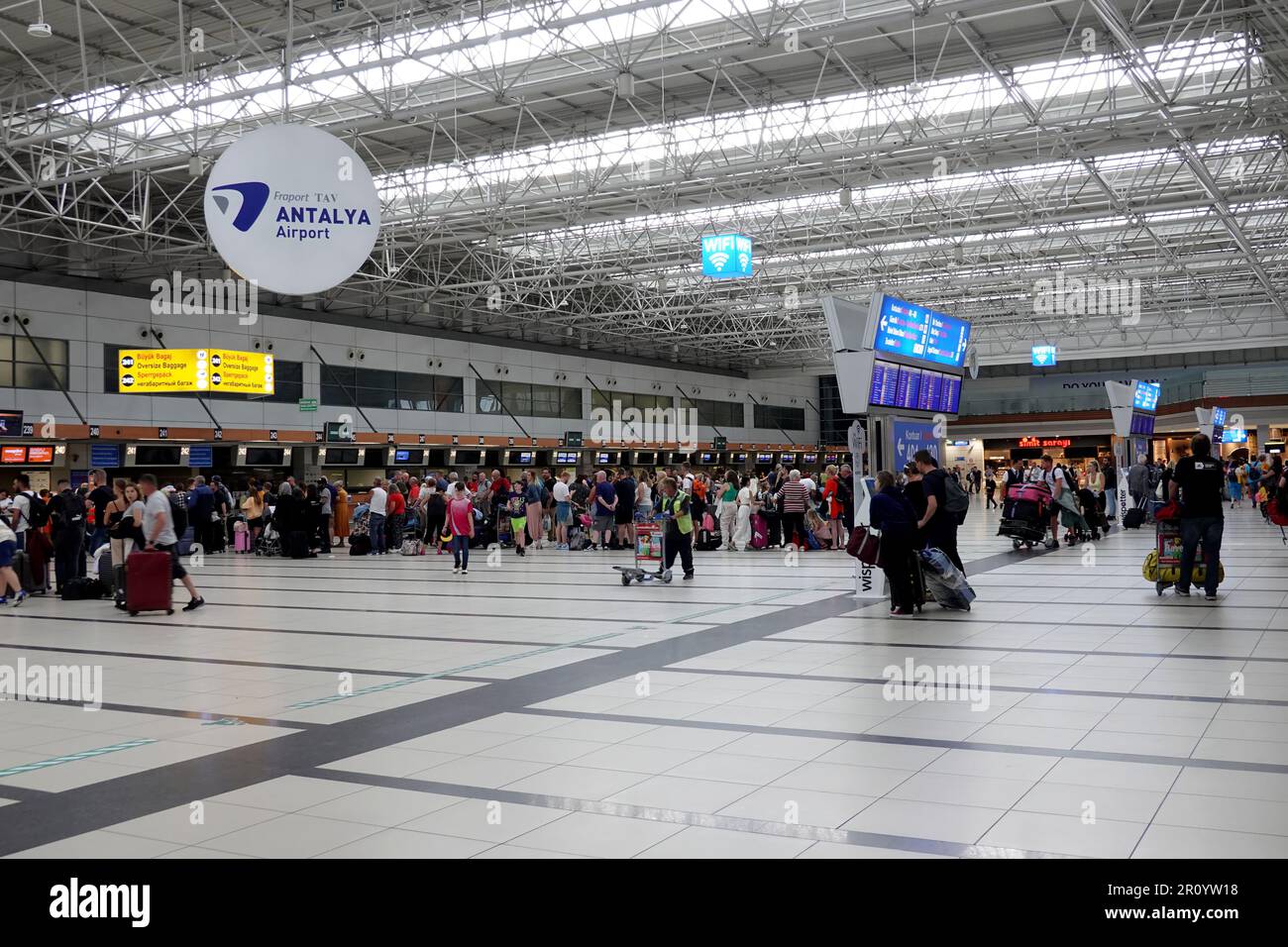 ANTALYA, TURKEY - May the 5th, 2023: Interior of Antalya International ...