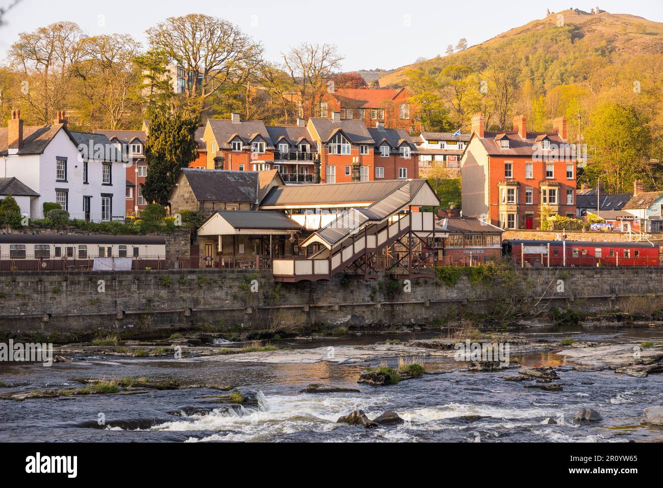 Llangollen, Denbighshire, Wales, UK -21 April 2019: View of the ...