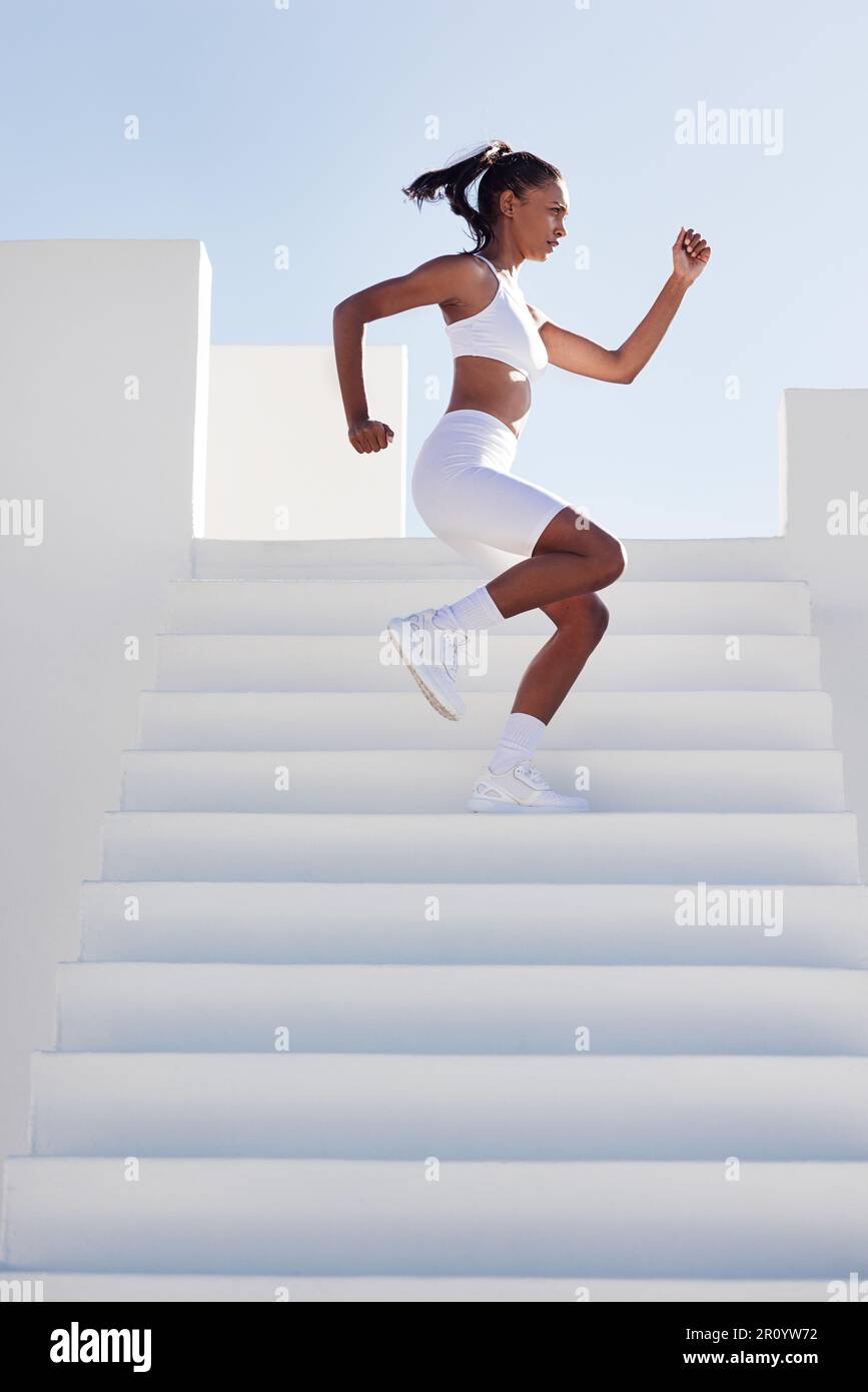 Stairs running side view hi-res stock photography and images - Alamy