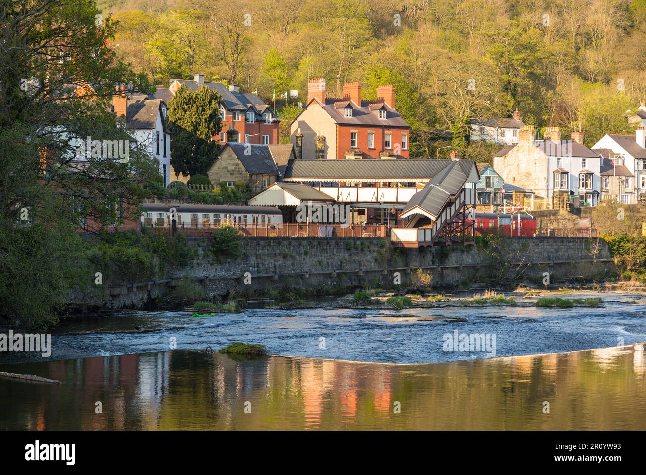 Llangollen, Denbighshire, Wales, UK -21 April 2019: View of the ...