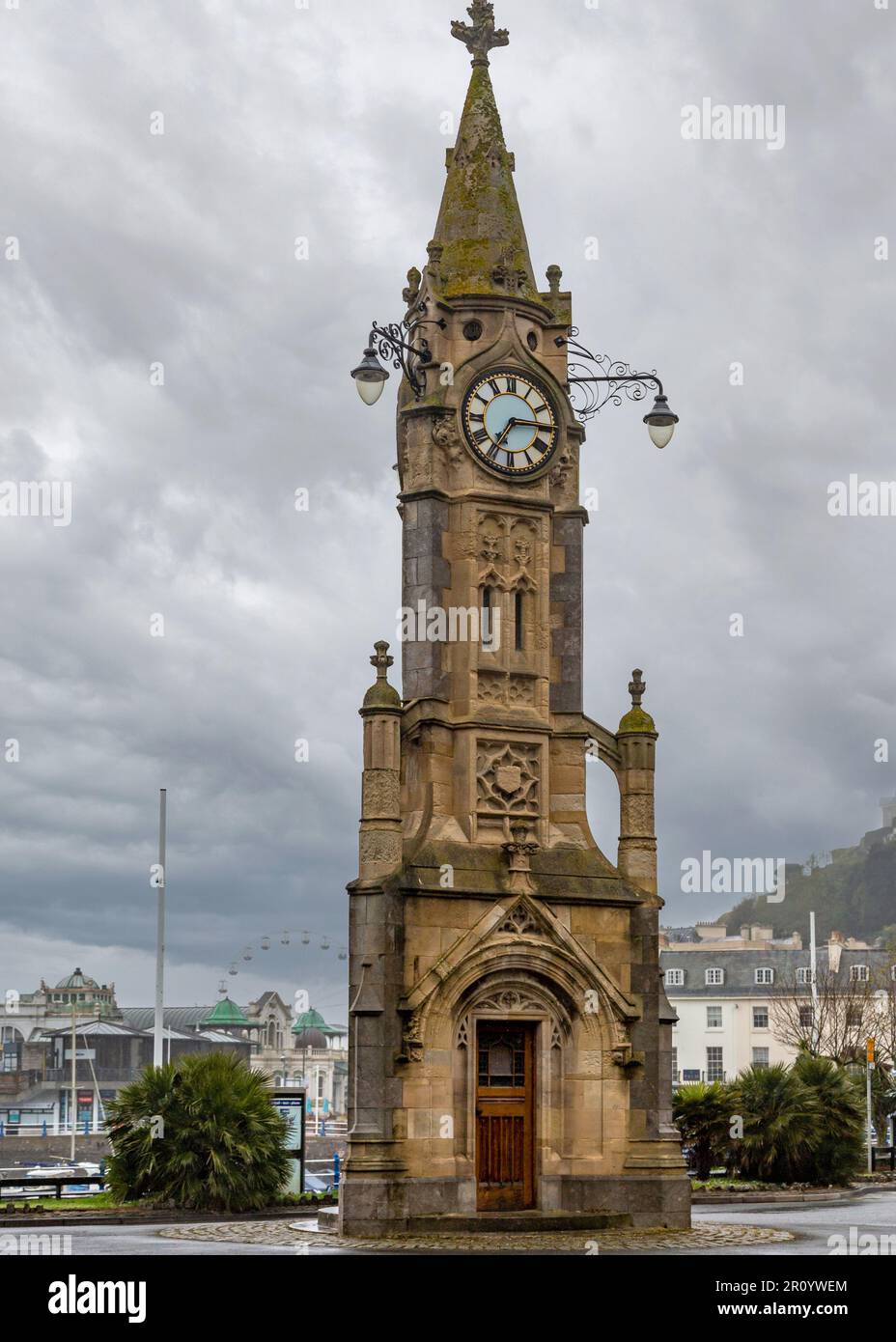 The Mallock Memorial Clock Tower in Torquay, Devon Stock Photo - Alamy