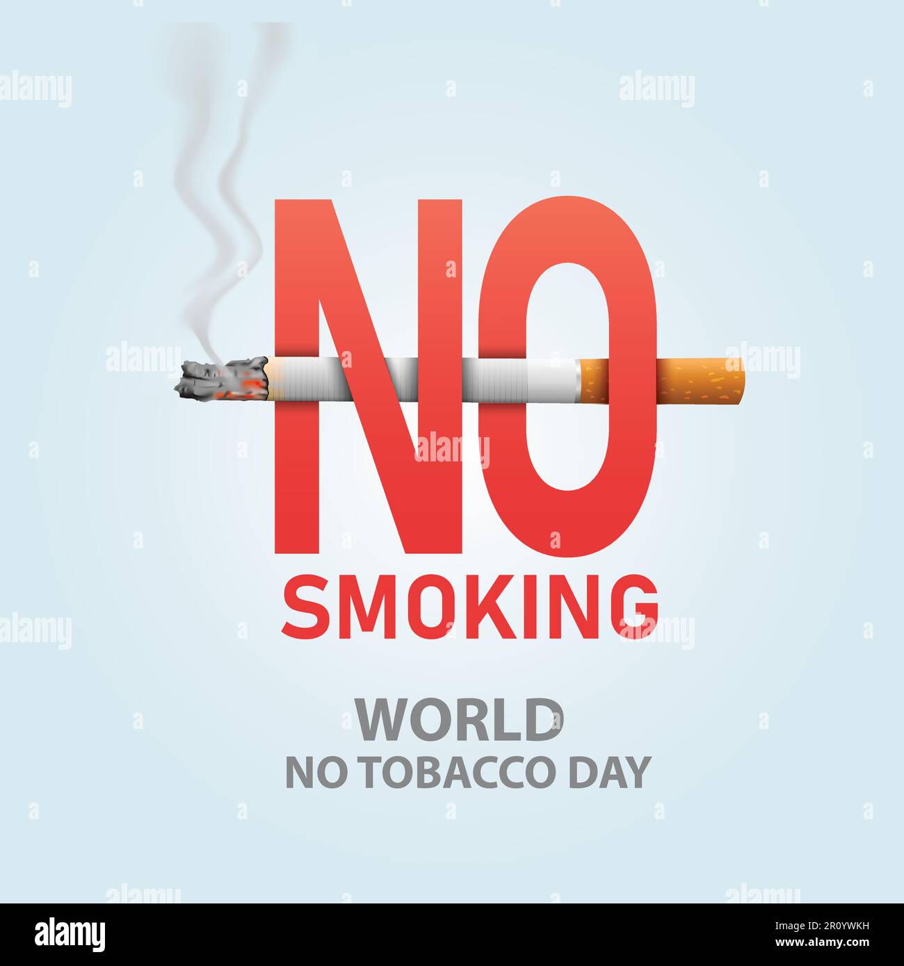 world no tobacco day poster. Consumed cigarettes. abstract vector ...
