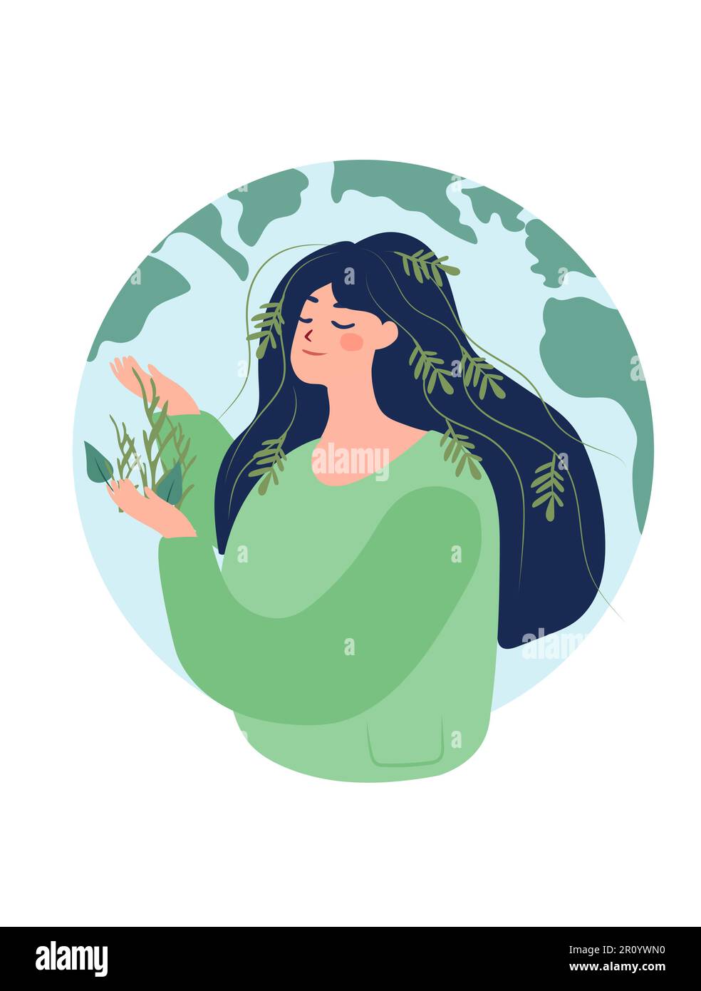 Hands cradling the plants, expressing a profound respect and care for ...