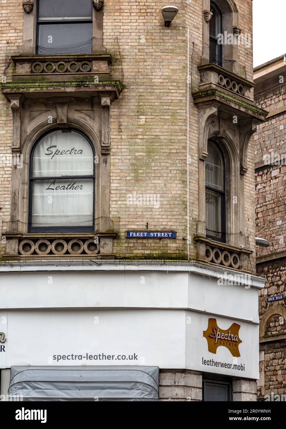Spectra Leather shop, Fleet Street, Torquay, Devon Stock Photo - Alamy