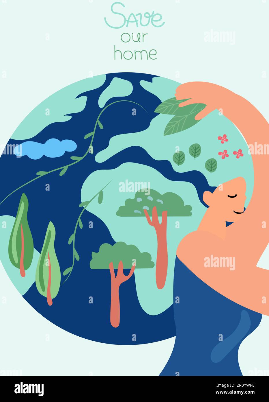 Human hands embracing the Earth with care, embodying the go green ...